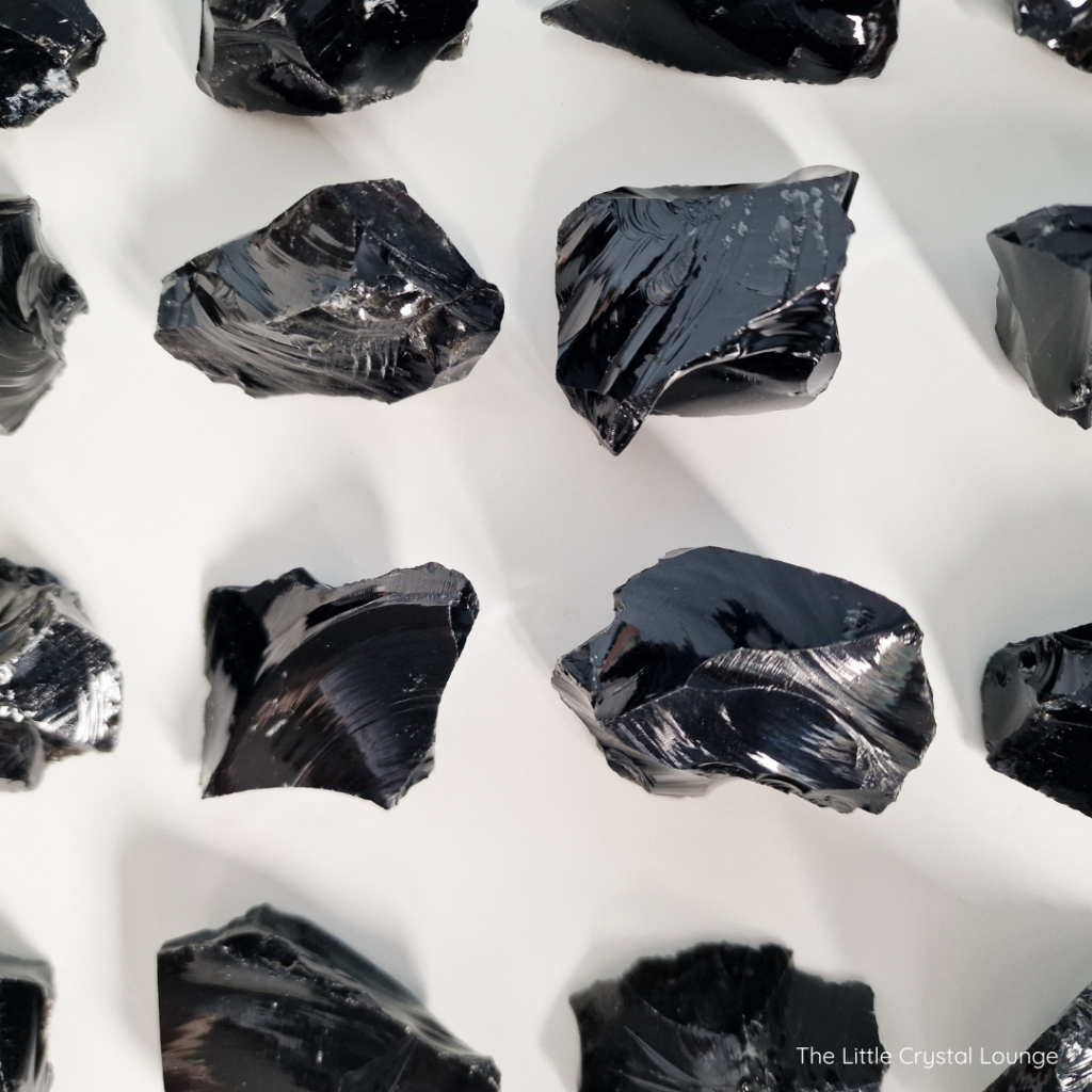 Black Obsidian - Raw Chunks - The Little Crystal Lounge